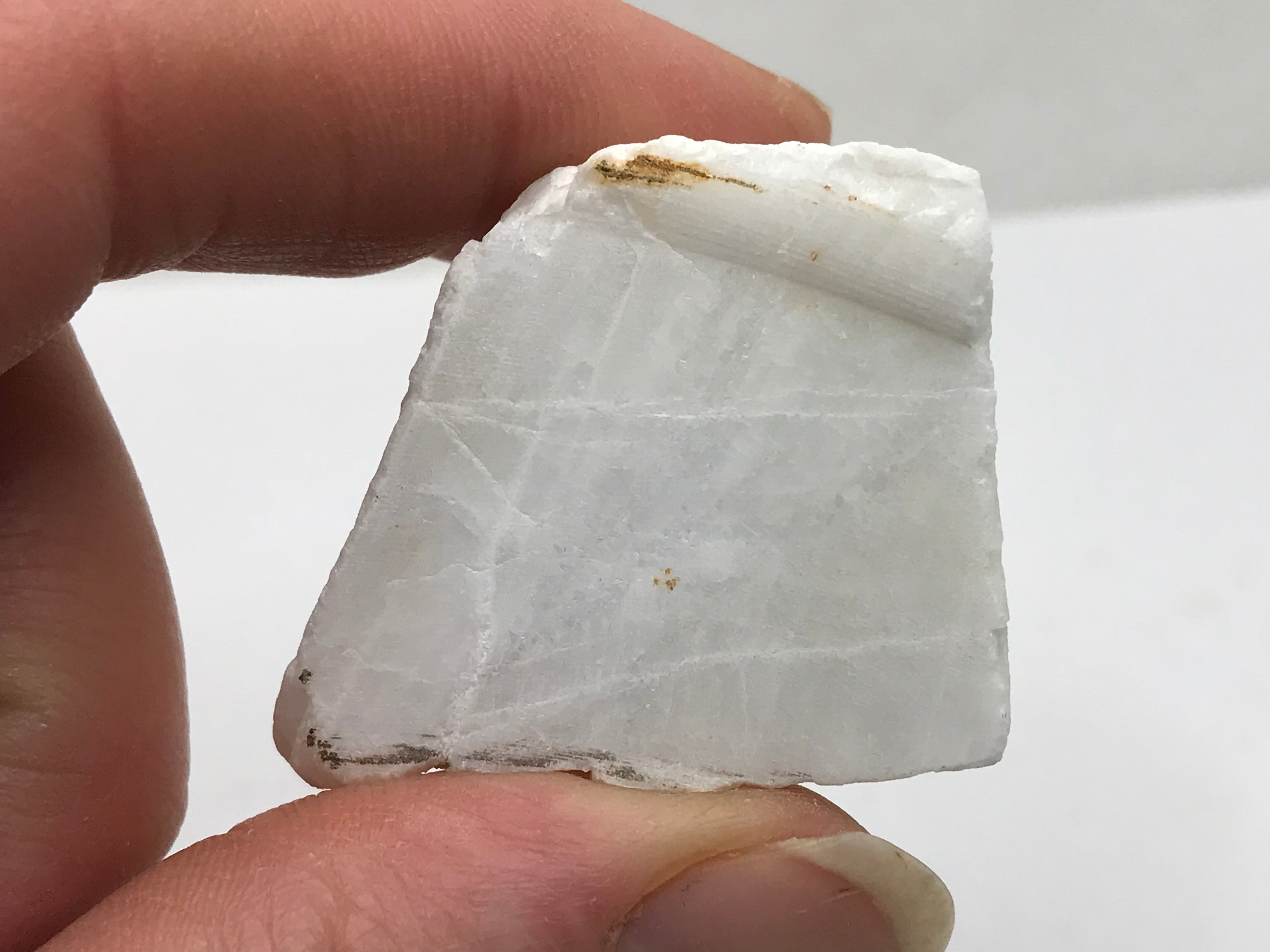 White moonstone – Crystal and fossils
