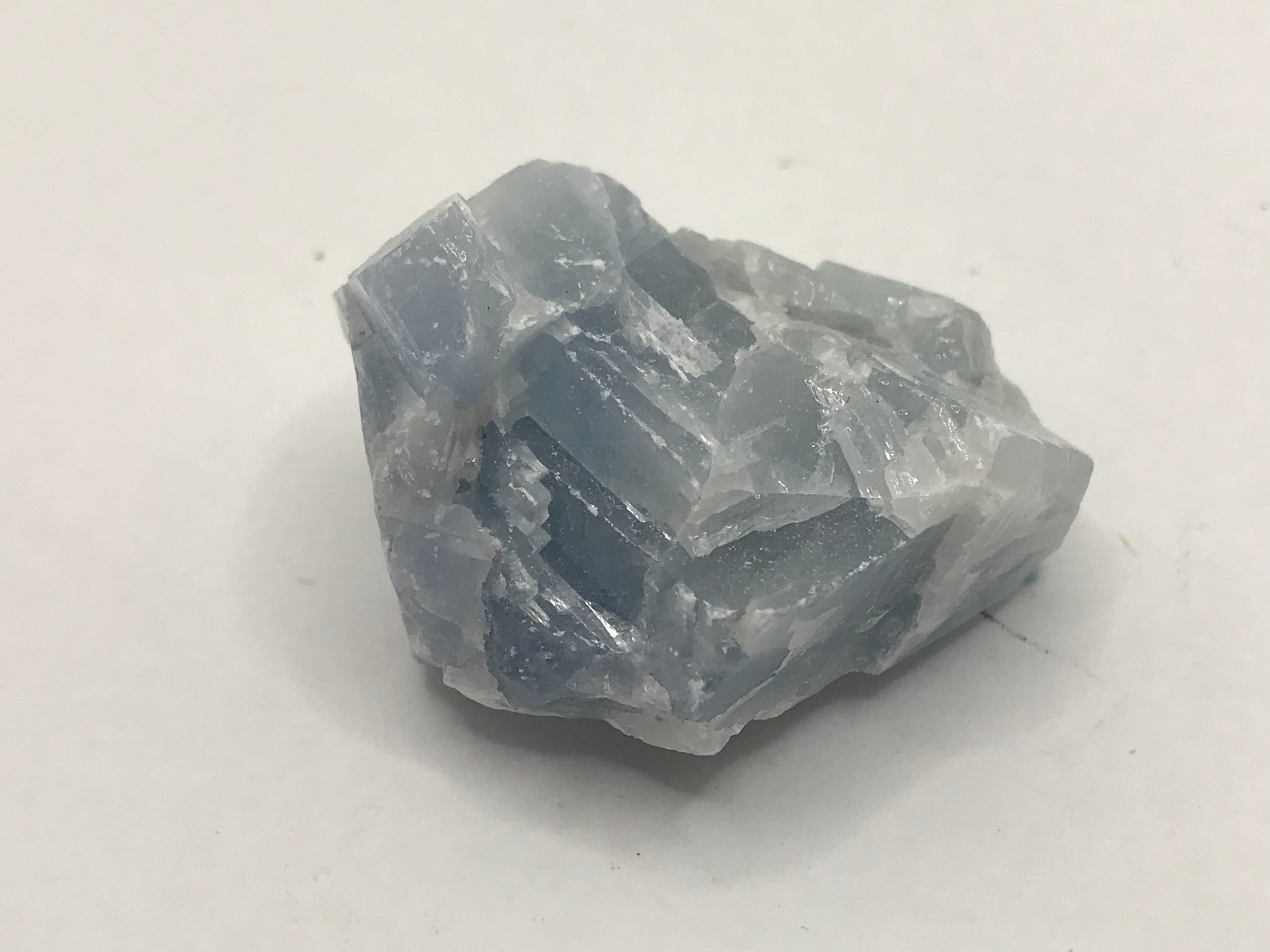 Blue Calcite – Crystal and fossils